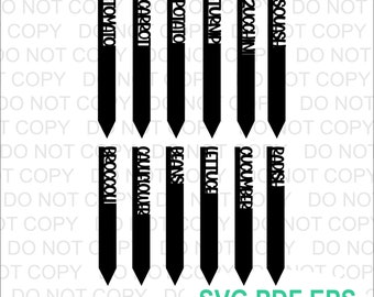 Vegetable Garden Markers Svg File - Etsy