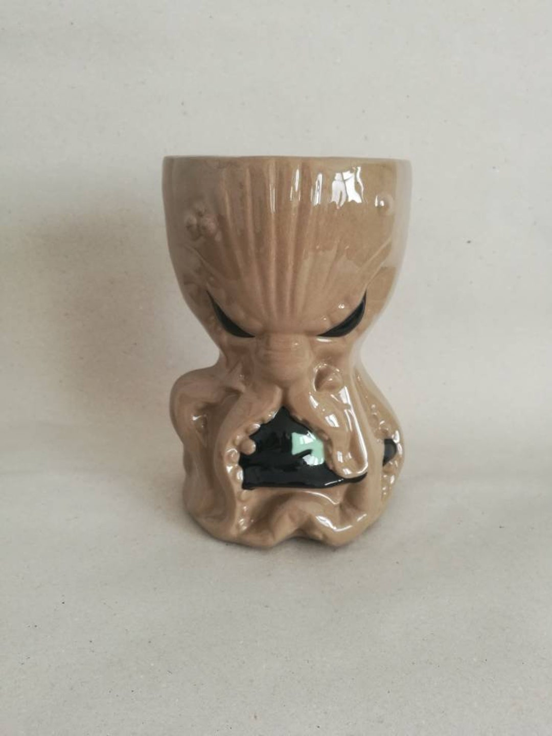 Large Tiki Mug, Cthulhu Tiki Mug, Handmade, Porcelain Handmade, Octopus ...