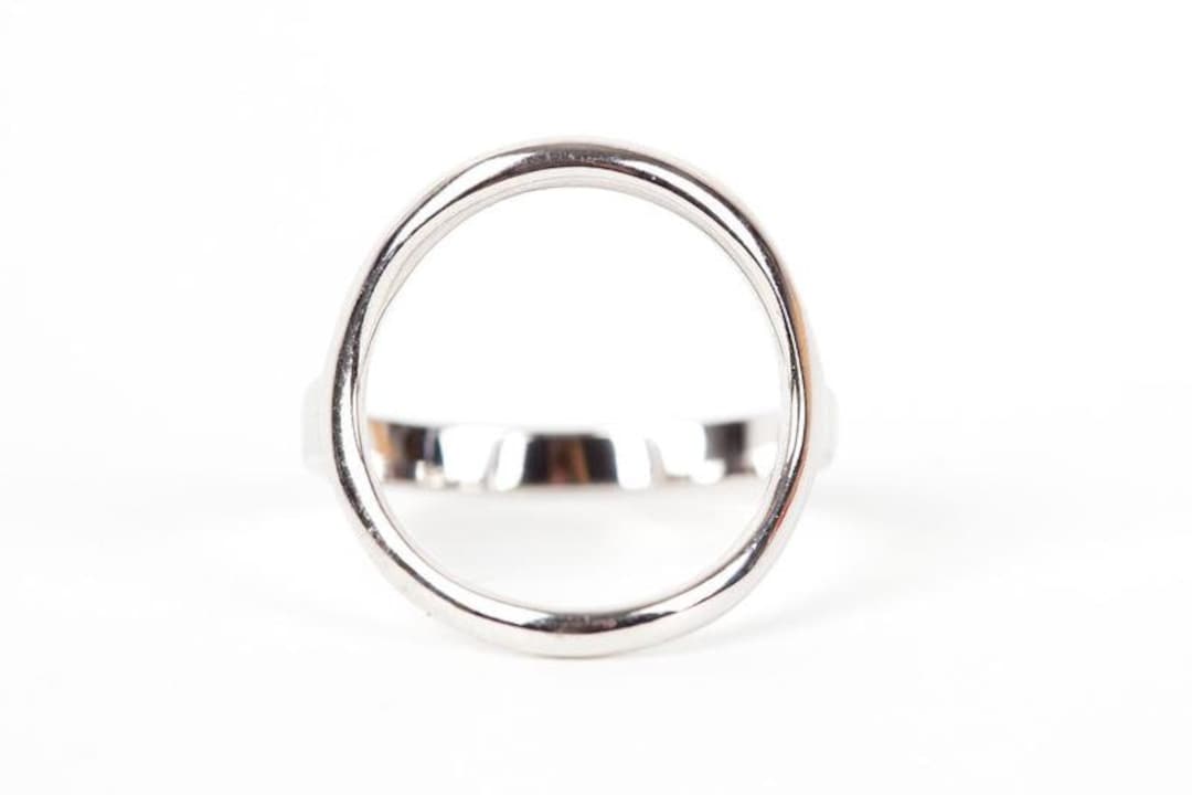 Circle Ring-sterling Silver -geometric Ring- Simple Silver Ring -open ...