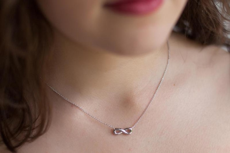 Infinity Necklace in Sterling Silver or 16k gold fill | Etsy
