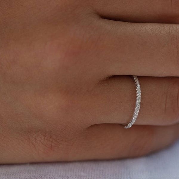 Thin Silver Band Ring - Etsy