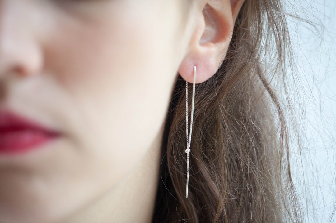 Versatile Threader Chain Earrings in Silver or Gold Fill - Wire ...