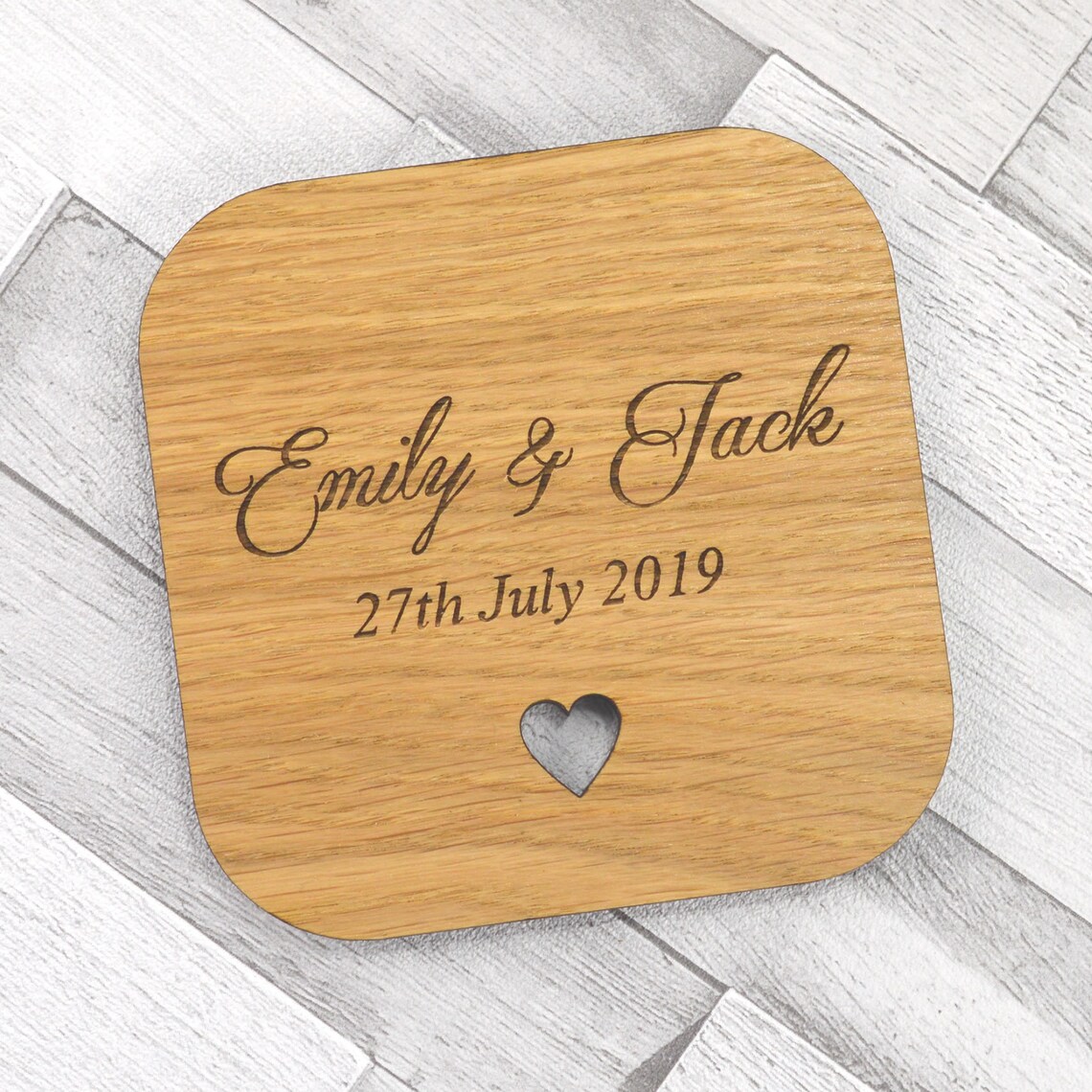 Personalised Wedding Table Coasters Unique Wooden Favour | Etsy UK