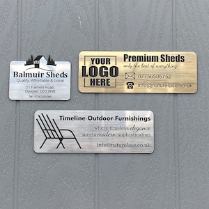 Engraved Self Adhesive Plaque in Gold Silver Brass and Copper ...