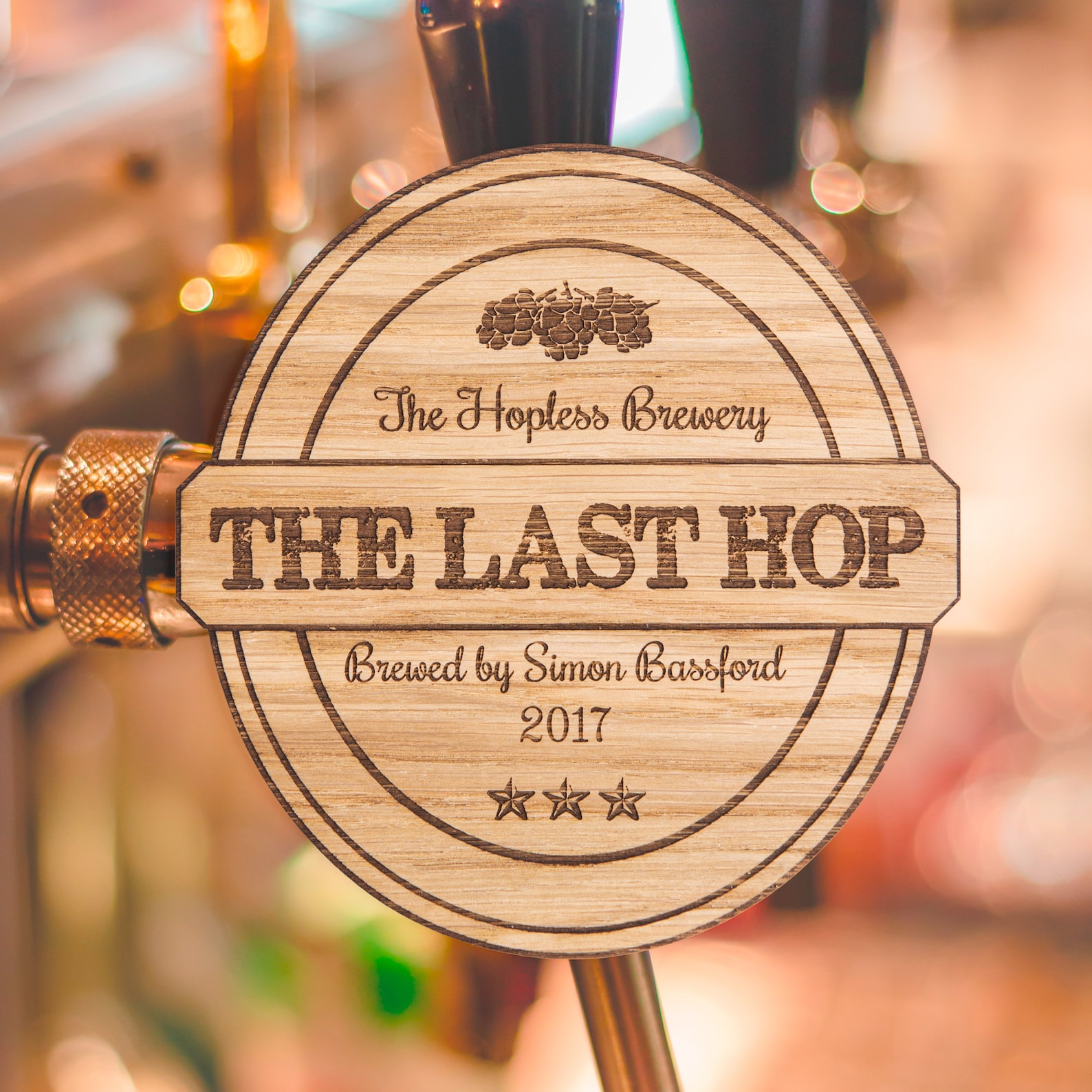 Wooden Bar Pump Clips Custom Personalised Wood Brewery Beer - Etsy UK