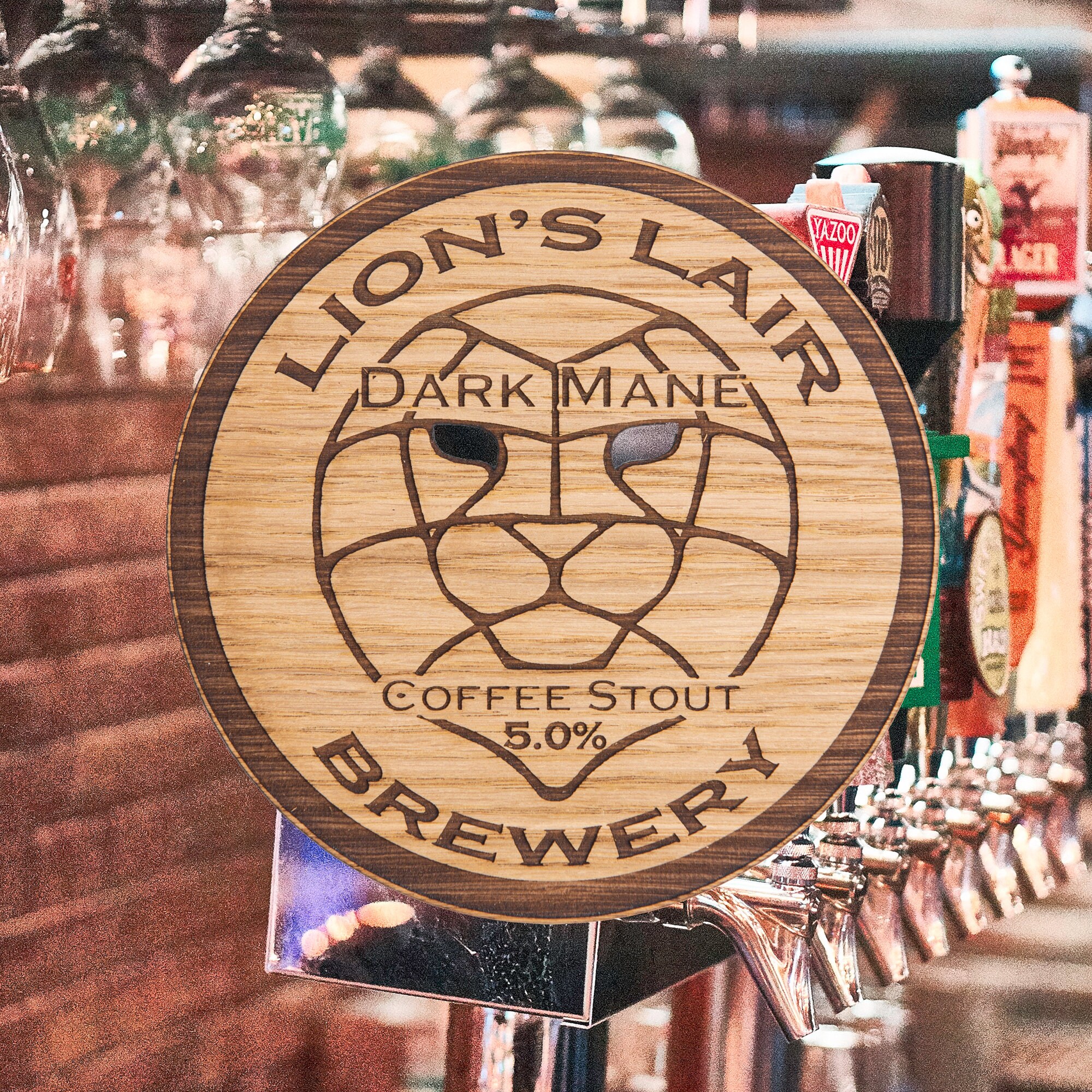 Wooden Bar Pump Clips Custom Personalised Wood Brewery Beer | Etsy