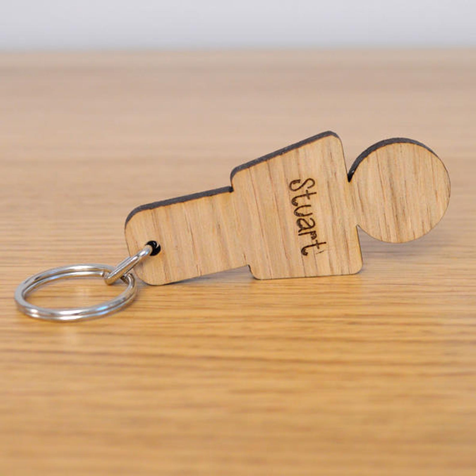 Personalized Man Shaped Keyring Male Boy Wooden Shape Gift - Etsy