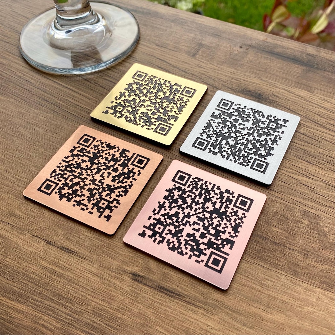 Custom Metallic QR Code Sign – Engraved Wall, Product or Restaurant ...