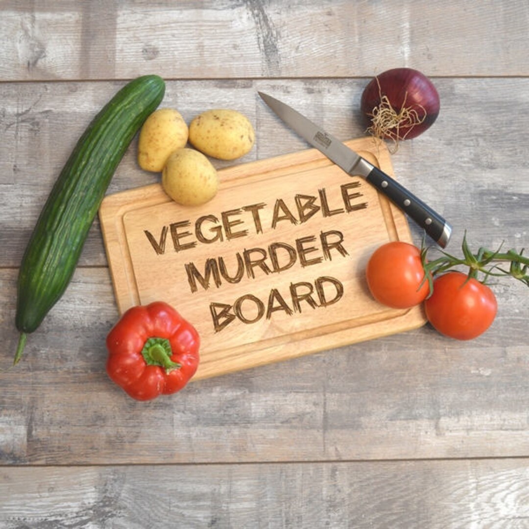 Vegetable Murder Board Funny Humorous Wooden Engraved - Etsy