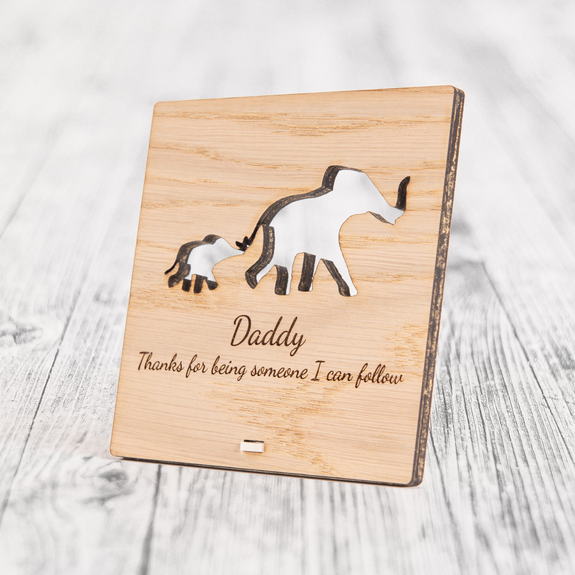 Cute Baby Elephant Plaque Someone I Can Follow For Daddy | Etsy