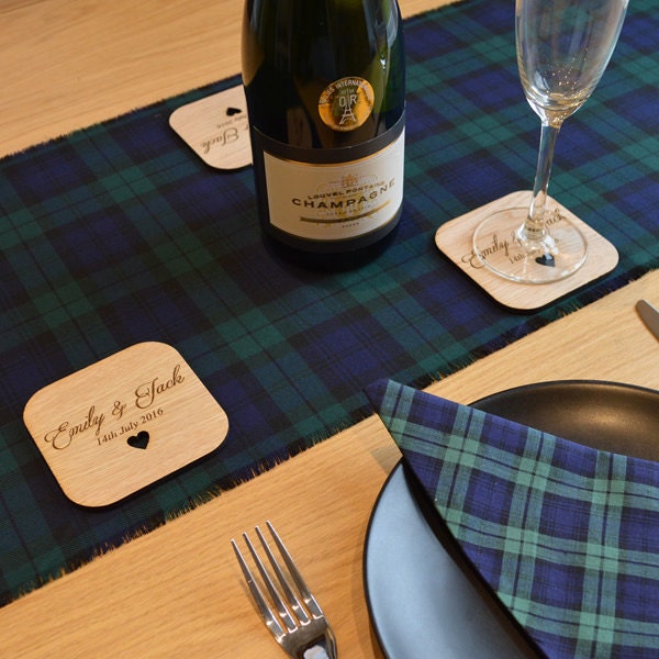 Personalised Wedding Table Coasters Unique Wooden Favour | Etsy UK