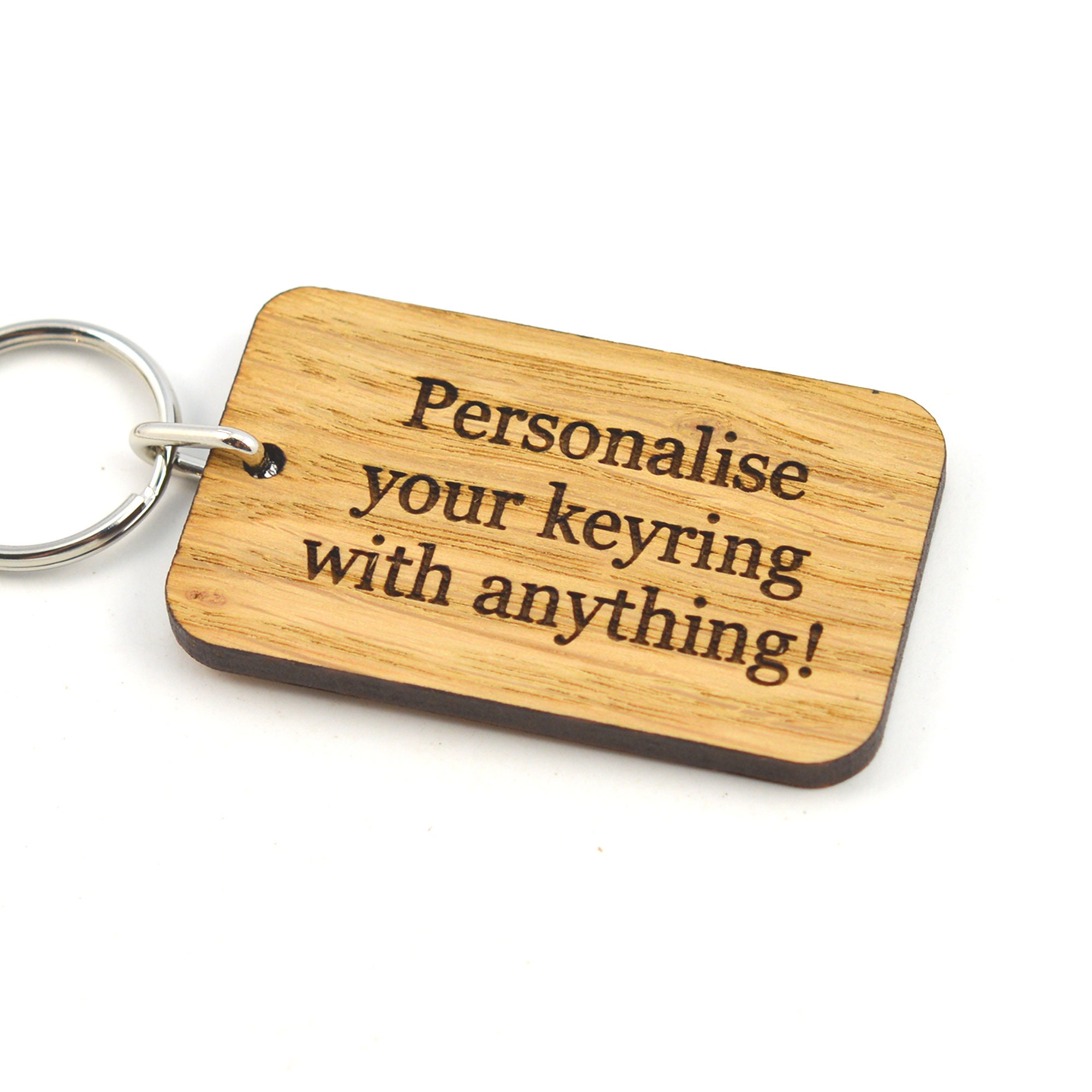 Personalised Wooden Keyrings Wholesale Bulk Promotional Logo - Etsy UK