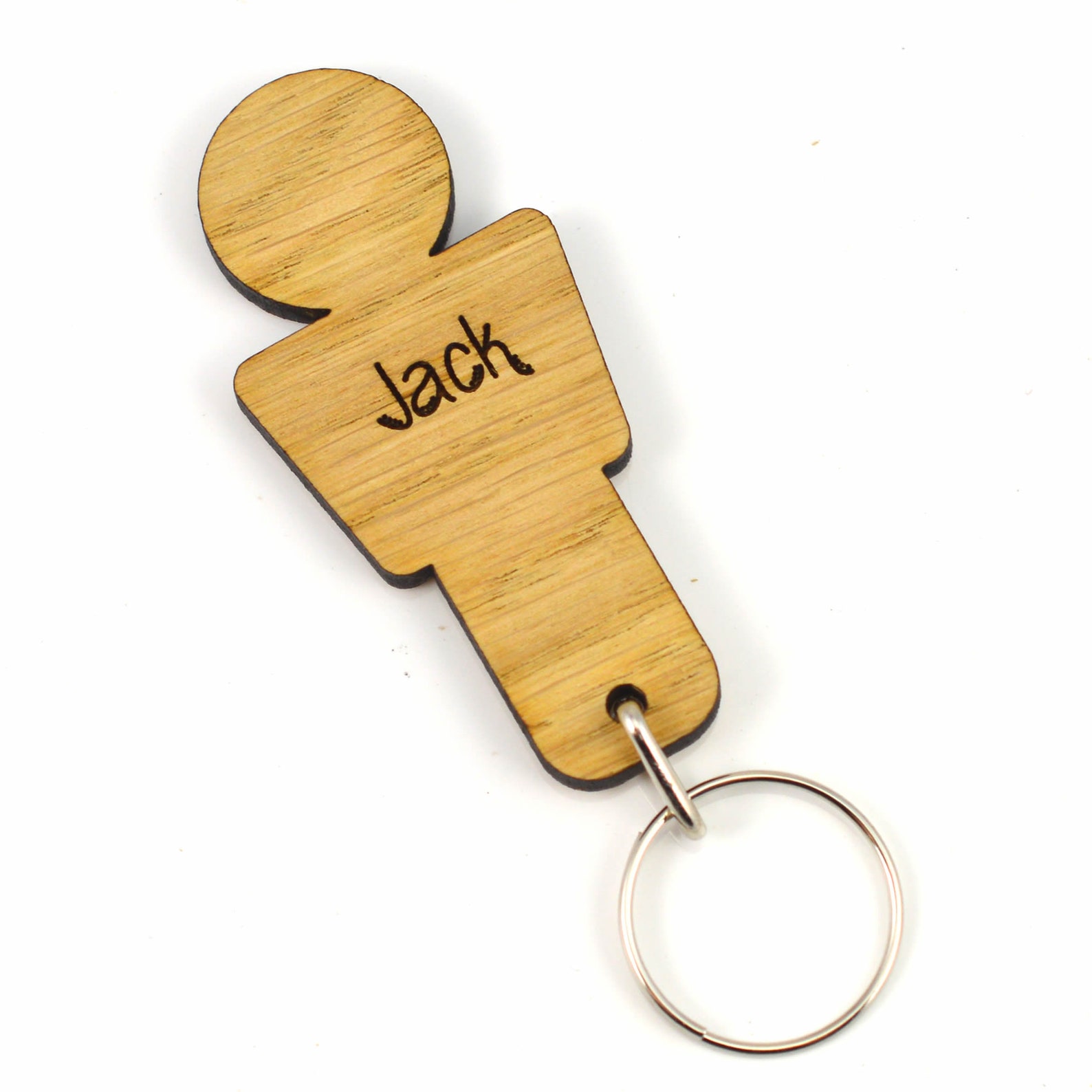 Personalized Man Shaped Keyring Male Boy Wooden Shape Gift - Etsy