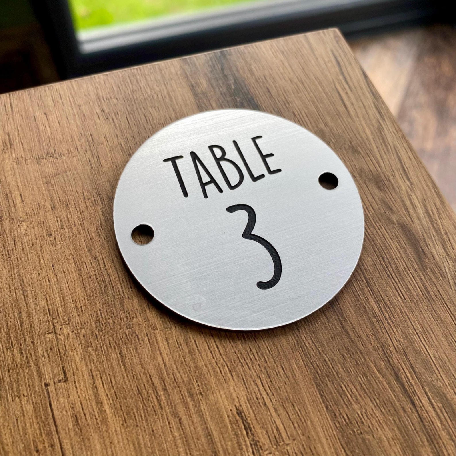 Custom Metal Table Number QR Code Signs Contactless Table Service Self ...