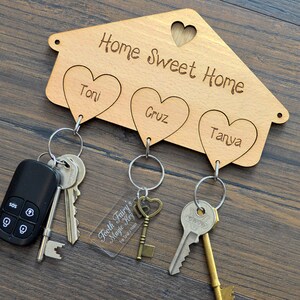 Housewarming New Home Family Keyring Keys Hanger Set Love - Etsy UK