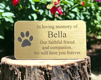 Pet Memorial Stone | Custom Dog Memorial | Personalized Slate Pet ...