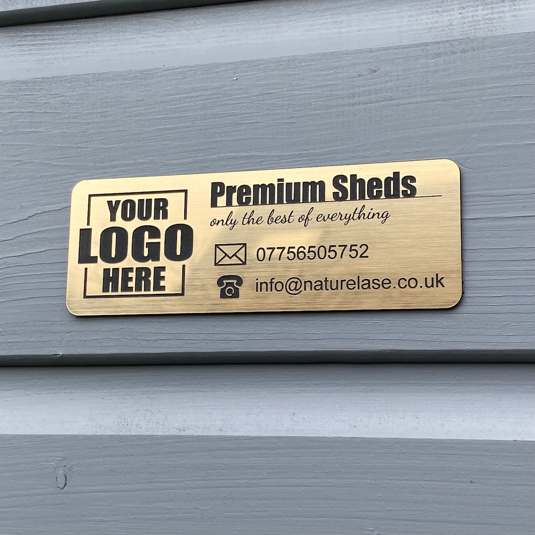 Engraved Self Adhesive Plaque in Gold Silver Brass and Copper ...