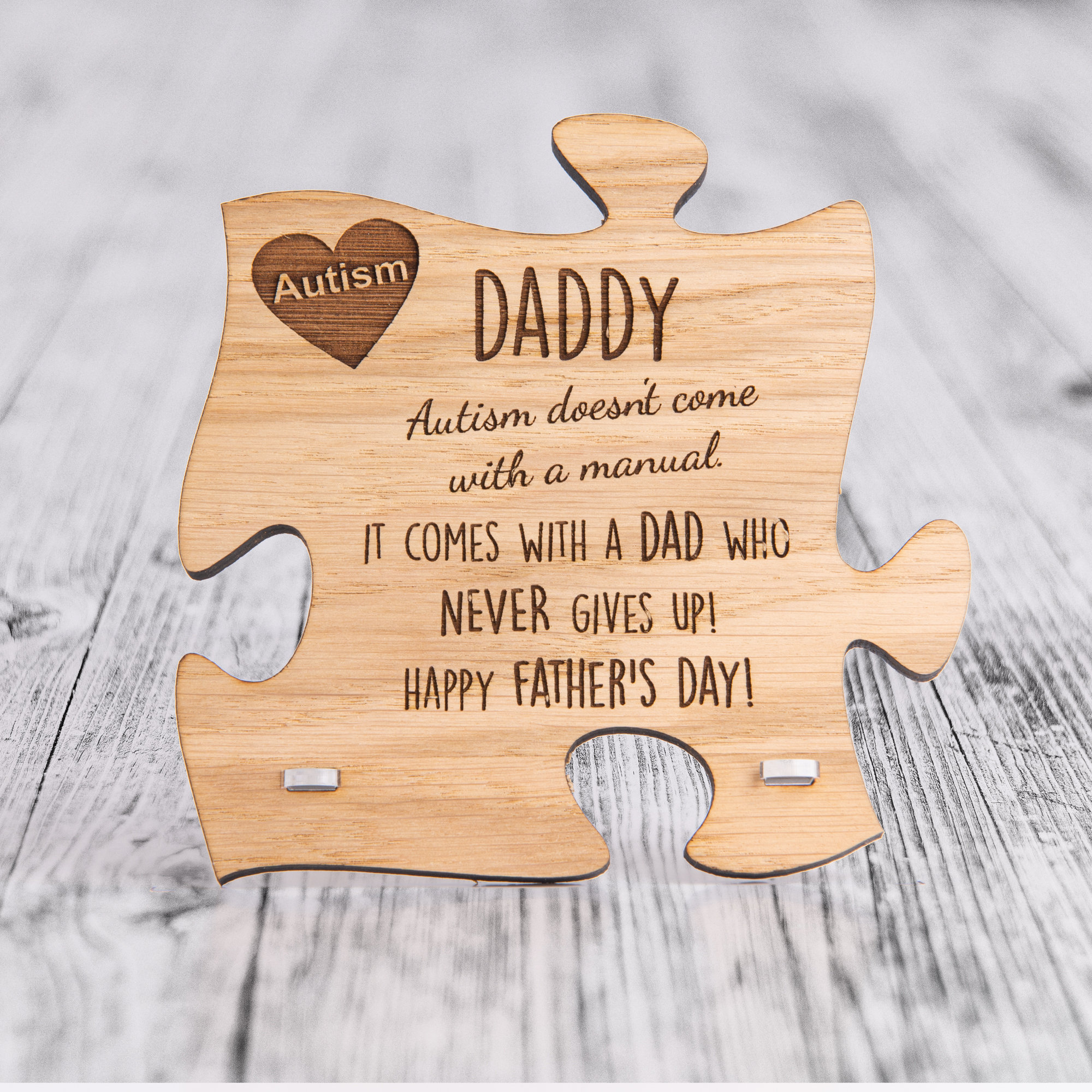 Autism Fathers Day Plaque Sign Gift Present for Dad Daddy Autistic ...