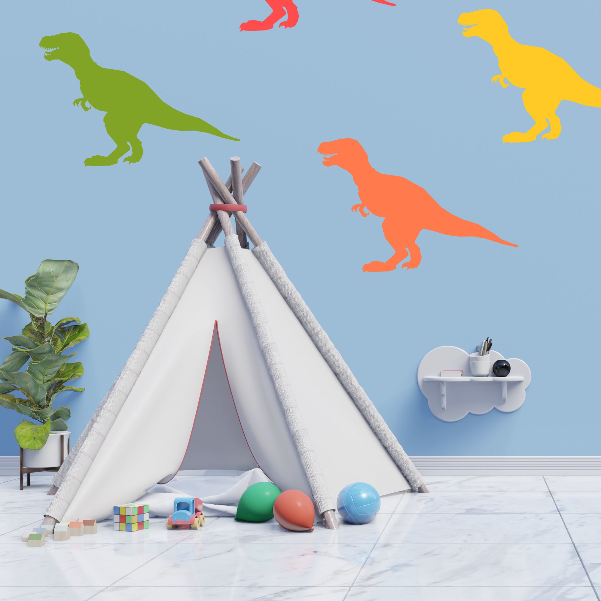 Tyrannosaurus Rex T-rex Dinosaur Wall Stencil for Kids - Etsy