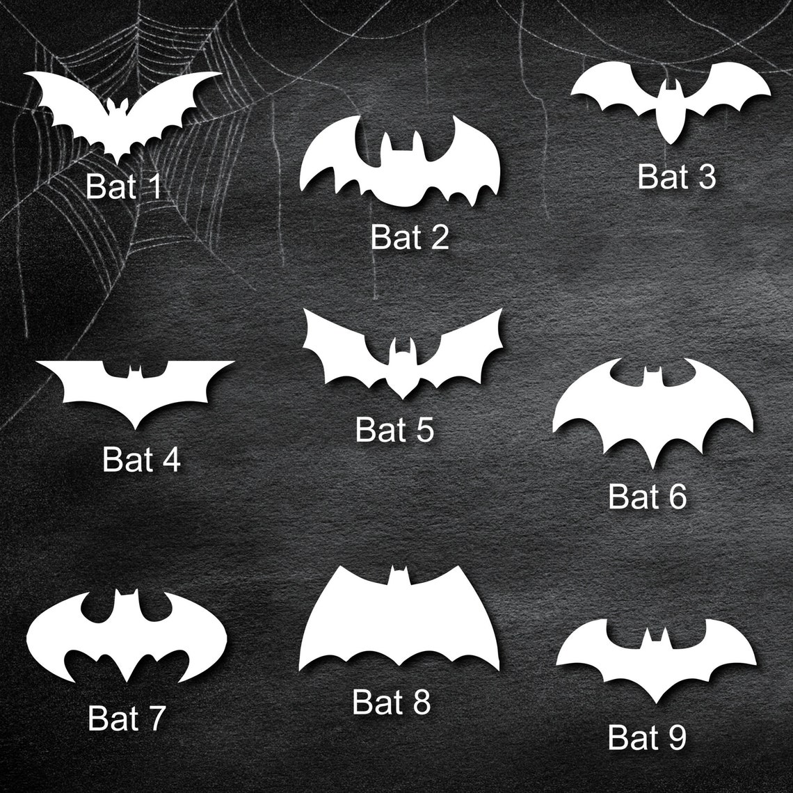 Bat Stencil Large Small Halloween Shaped Stencils Vampire Bats - Etsy UK