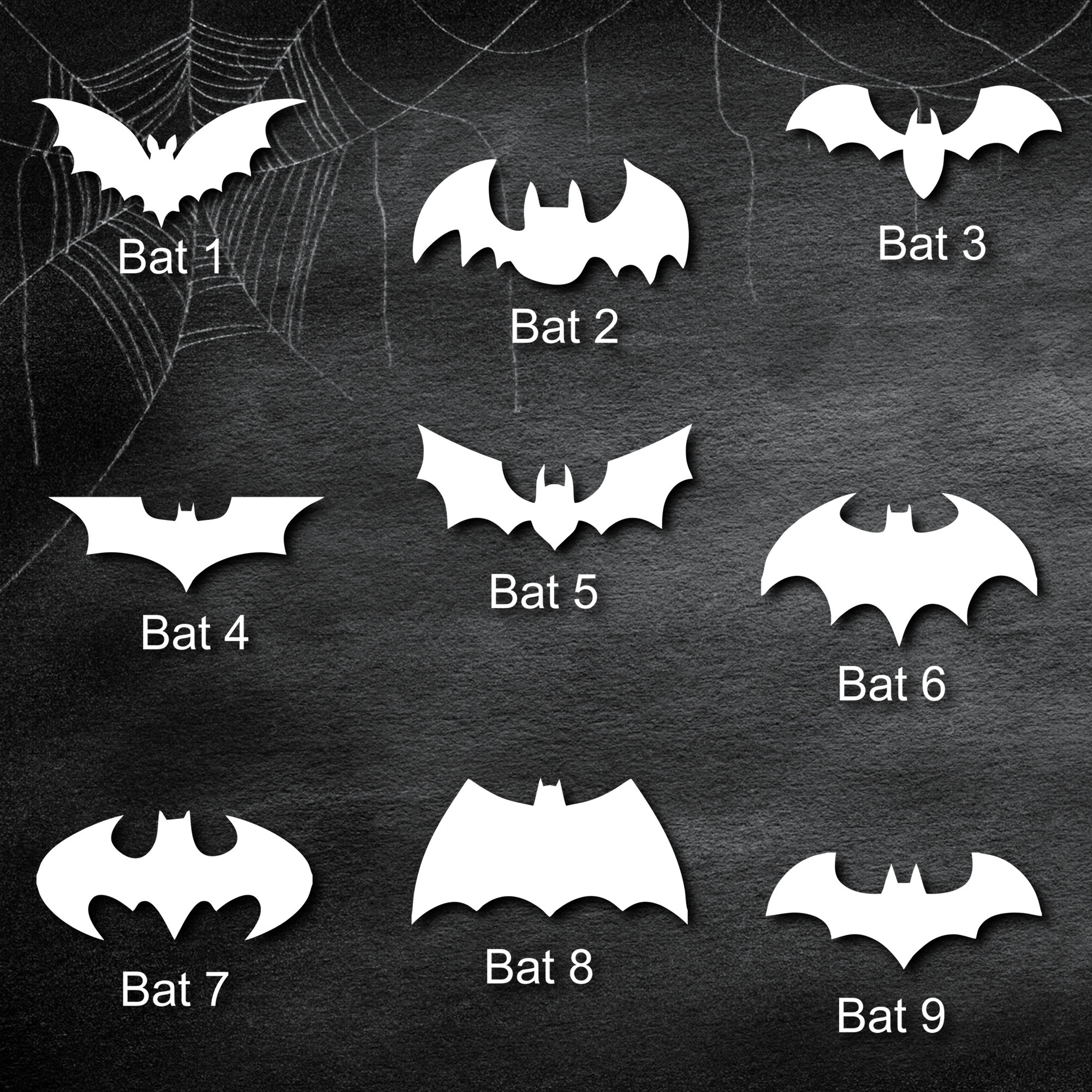 Bat Stencil Large Small Halloween Shaped Stencils Vampire Bats - Etsy