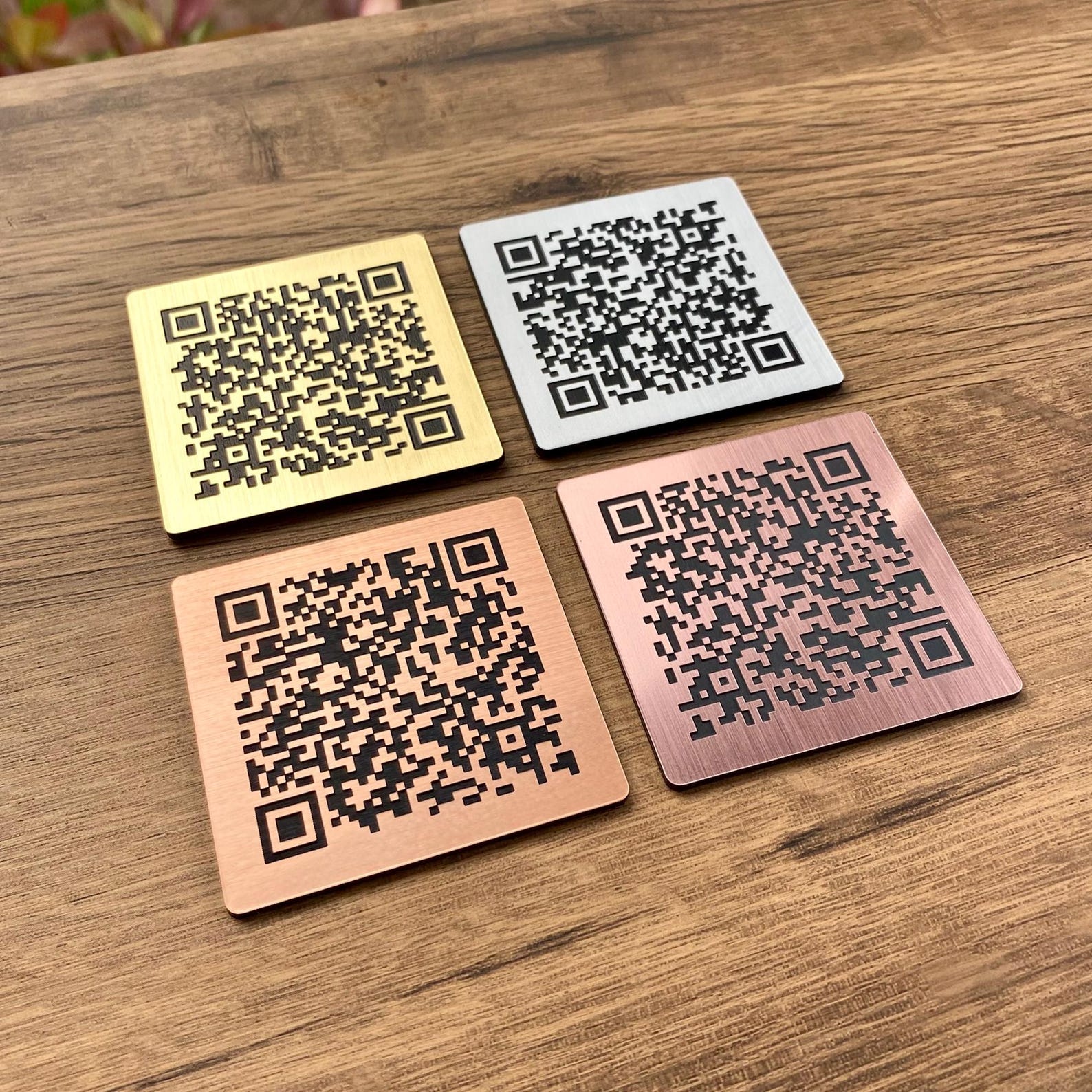 Bulk Metal QR Code Stickers - Adhesive Outdoor Sign Plaque - Made From ...