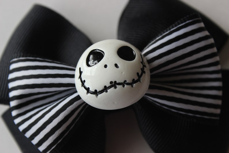 Jack Skellington Inspired Bow - Etsy