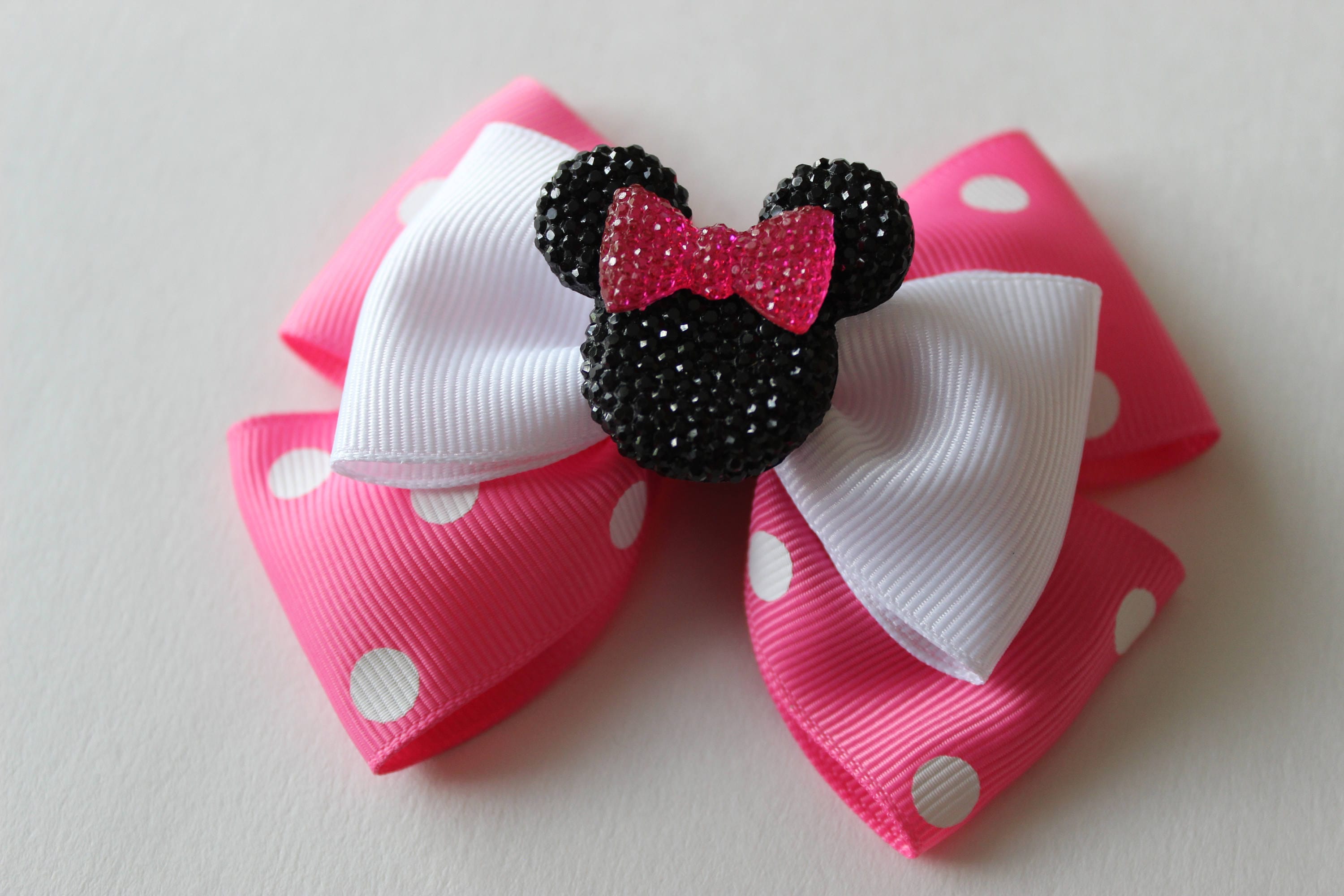 Lazo inspirado en el rosa de Minnie Mouse - Etsy México