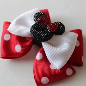 Minnie Mouse Red Inspired Bow - Etsy