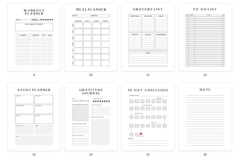 Printable Simple 2024 Planner...organizer, Journal, Calendar, Monthly ...