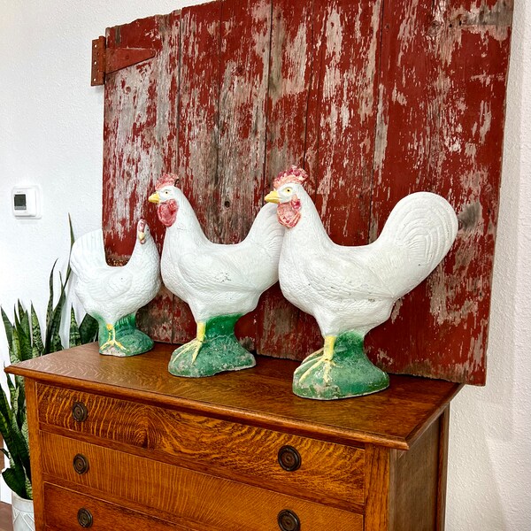 Outdoor Rooster Chicken Statues - Etsy