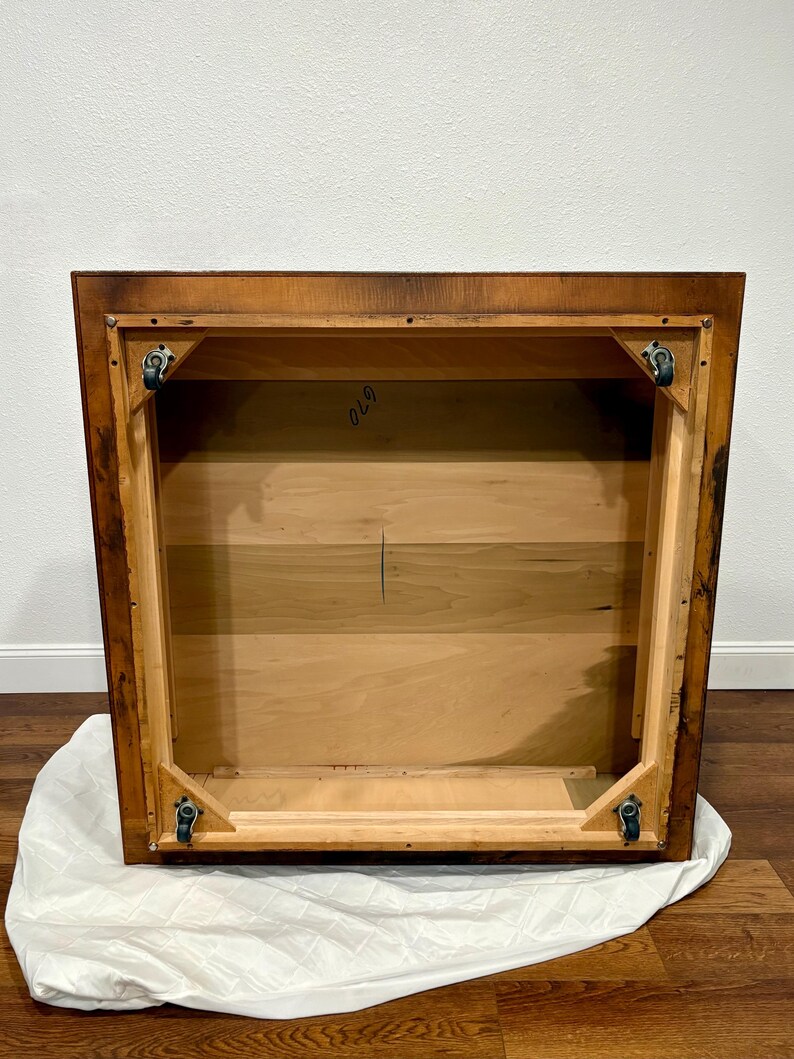 Milo Baughman for Thayer Coggin Burl Wood Cube Coffee Table, 1970s ...