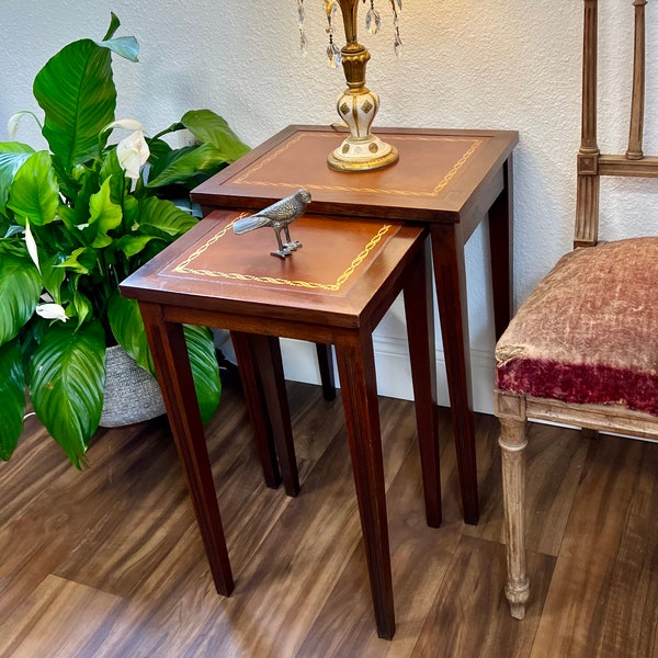 Leather Top Table - Etsy