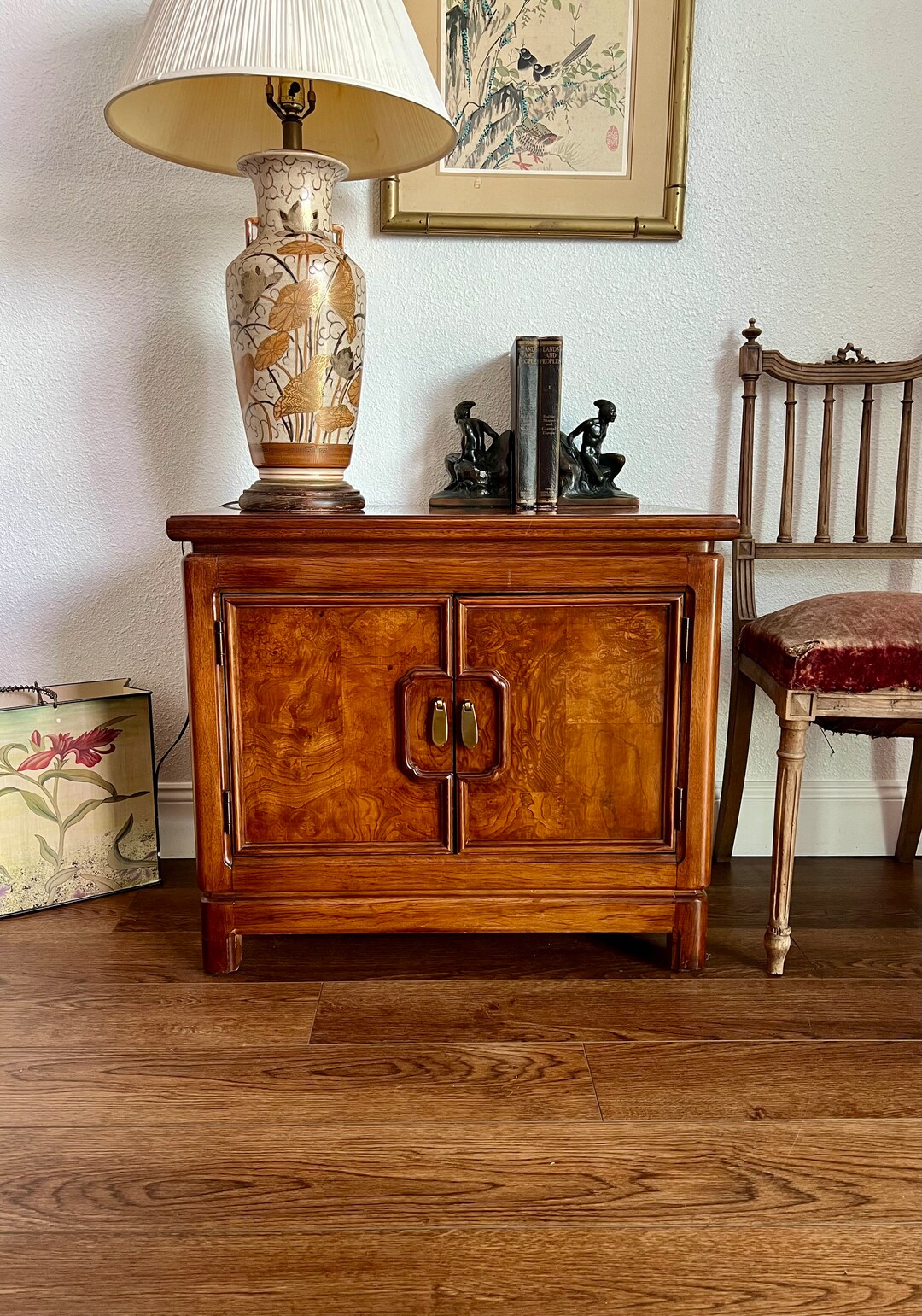 Vintage Asian Campaign Style Nightstand by Thomasville Mystique Mid ...