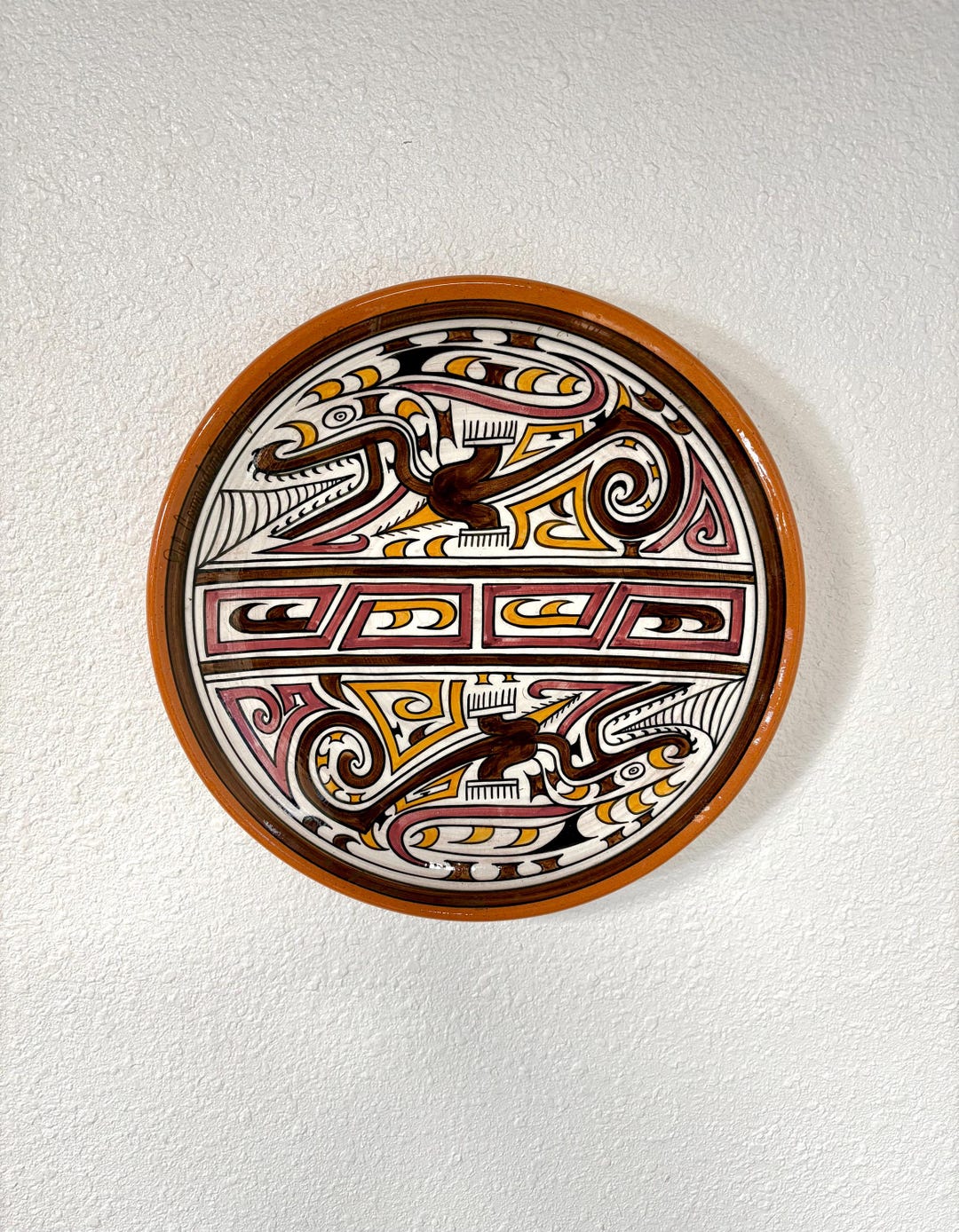 Cocle Pottery Crocodile Platter or Wall Plaque, Huge Pre Columbian ...