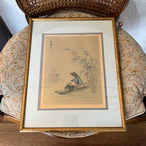 Pair Chinese Lithograph Prints by Ling Fu-yang Asian Art Picture Set ...