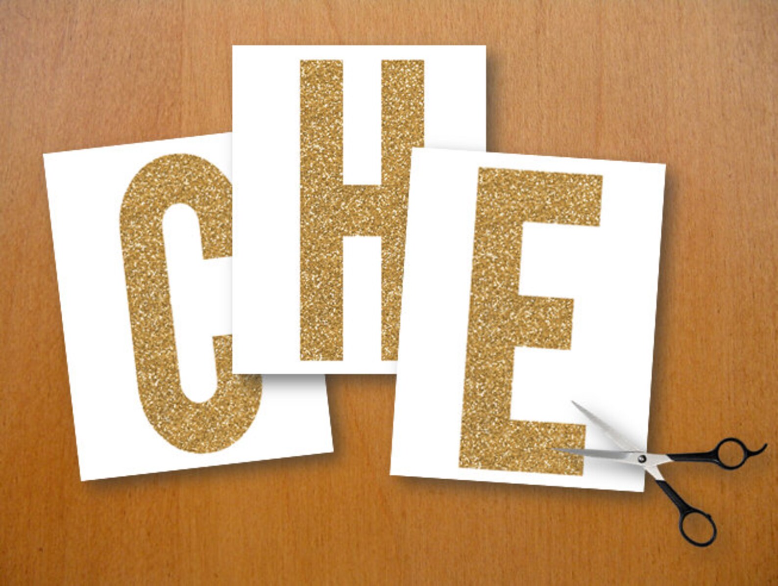 Cheers Gold Sparkly Banner - Digital Printable Instant Download - Etsy