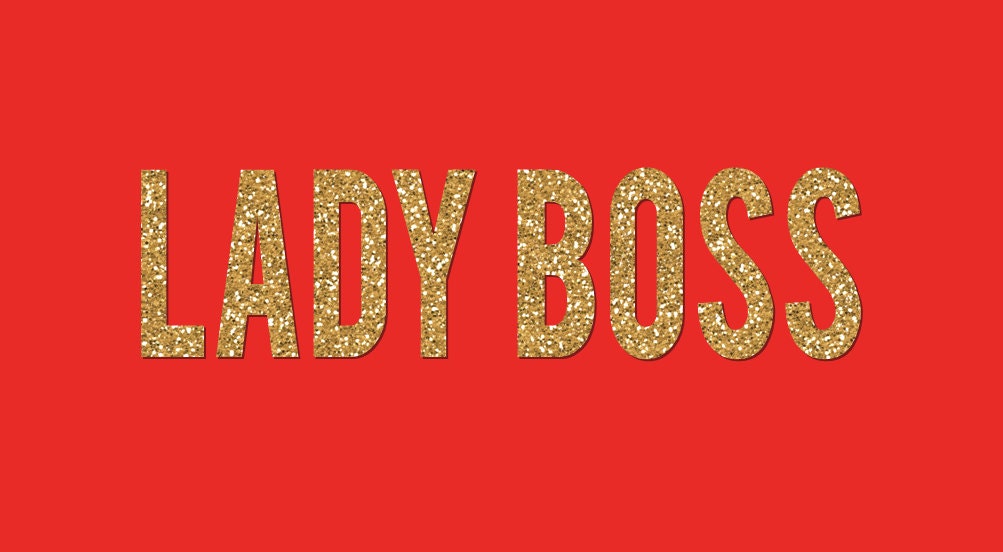 Gold Sparkly LADY BOSS Banner DIY Digital Printable Instant Download - Etsy