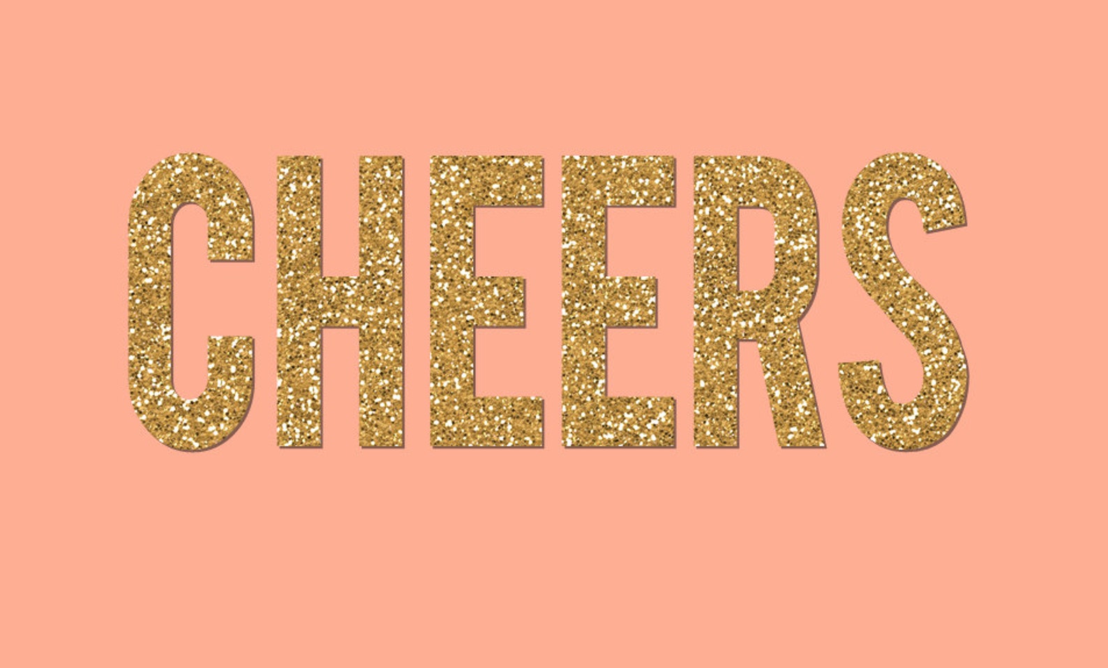 Cheers Gold Sparkly Banner - Digital Printable Instant Download - Etsy
