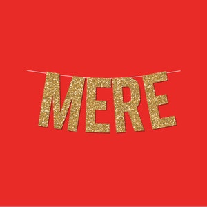 Gold Sparkly mere Banner DIY Digital Printable Instant Download - Etsy