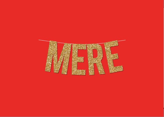 Gold Sparkly mere Banner DIY Digital Printable | Etsy