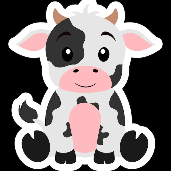 Cute Cow Stickers - Etsy