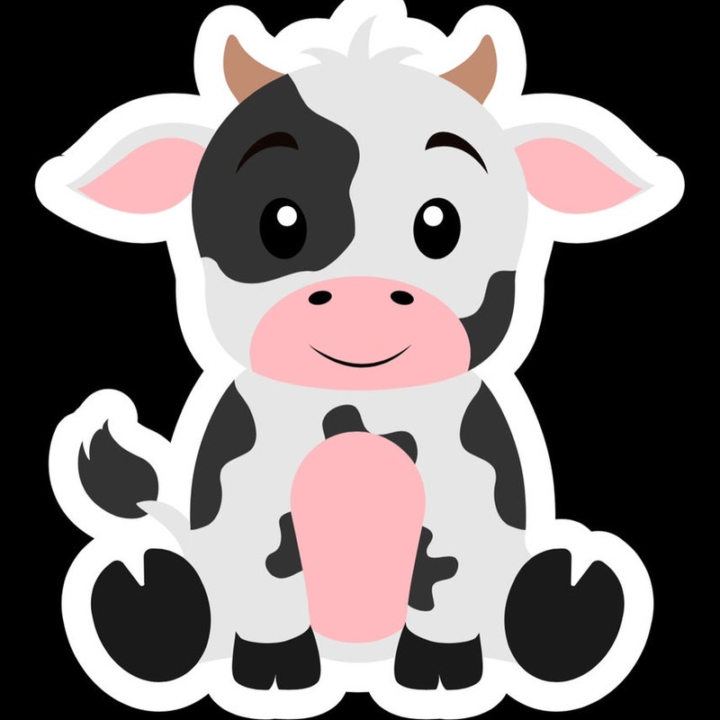 Cute Cow Print Stickers - Etsy