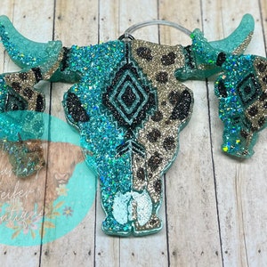 Large Aztec Bull Skull Freshie & Vent Clip Set,custom Made,handmade ...