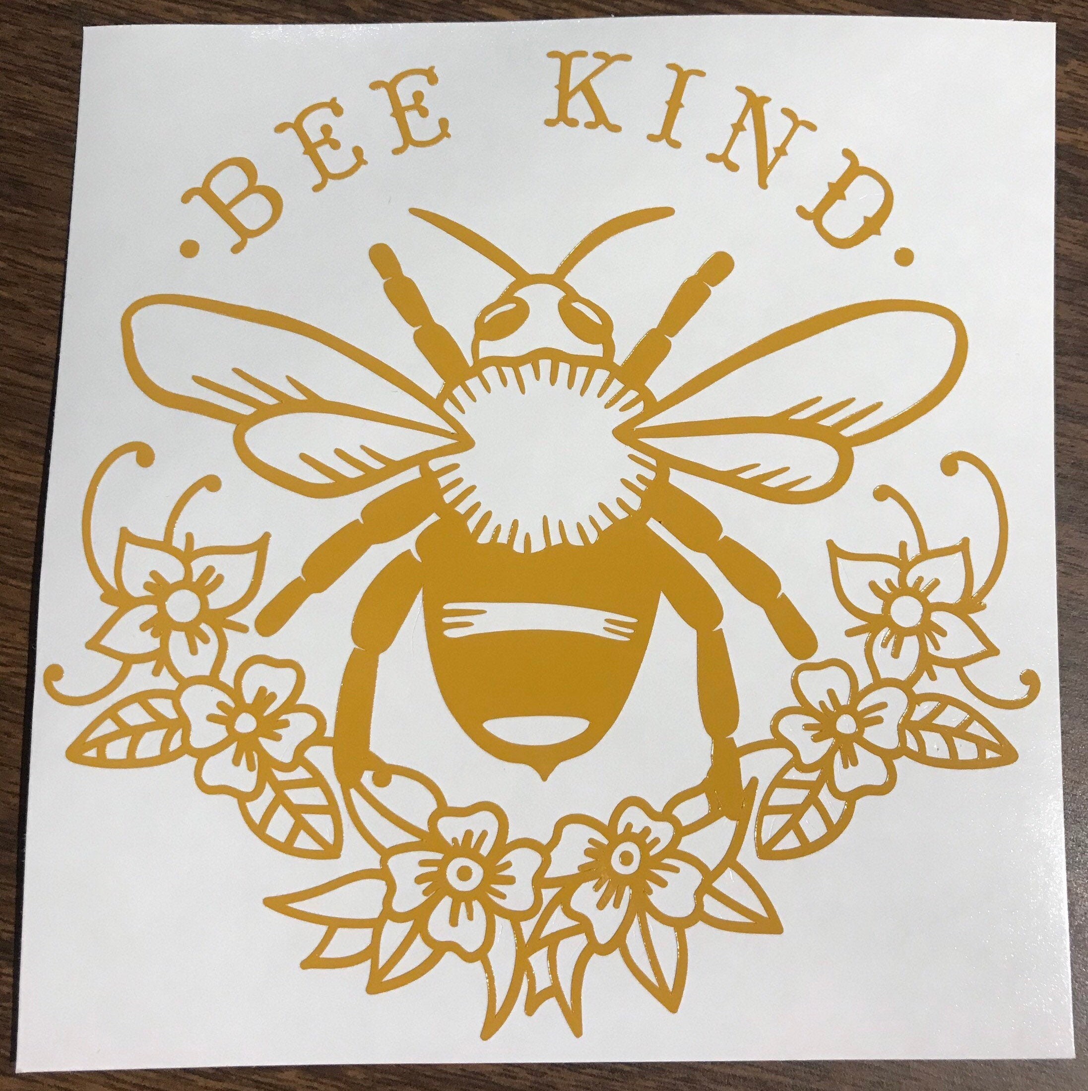 Bee Kind Vinyl Car Decal - Etsy