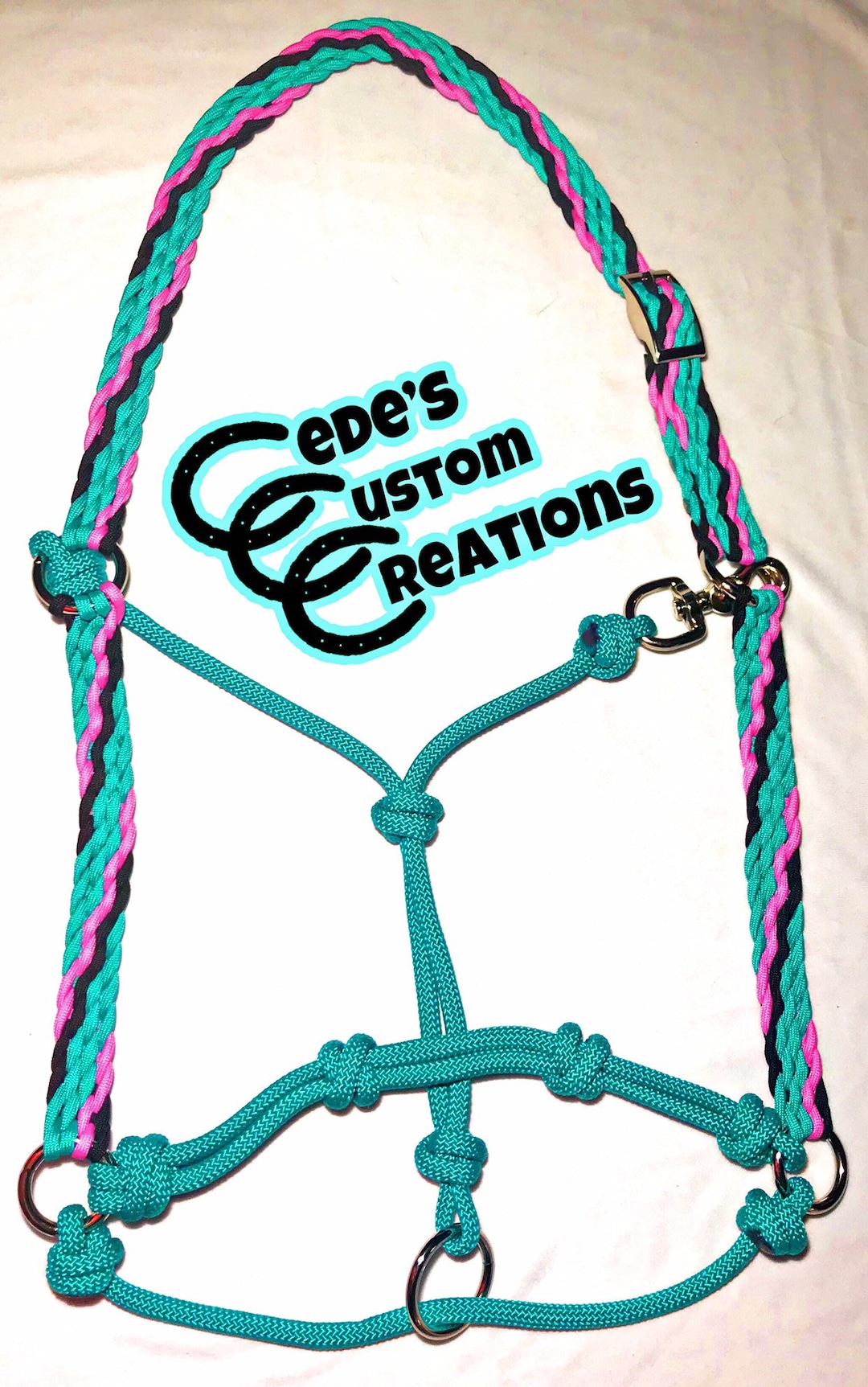 Rope & Braided Halter Turquoise, Pink, Black - Etsy