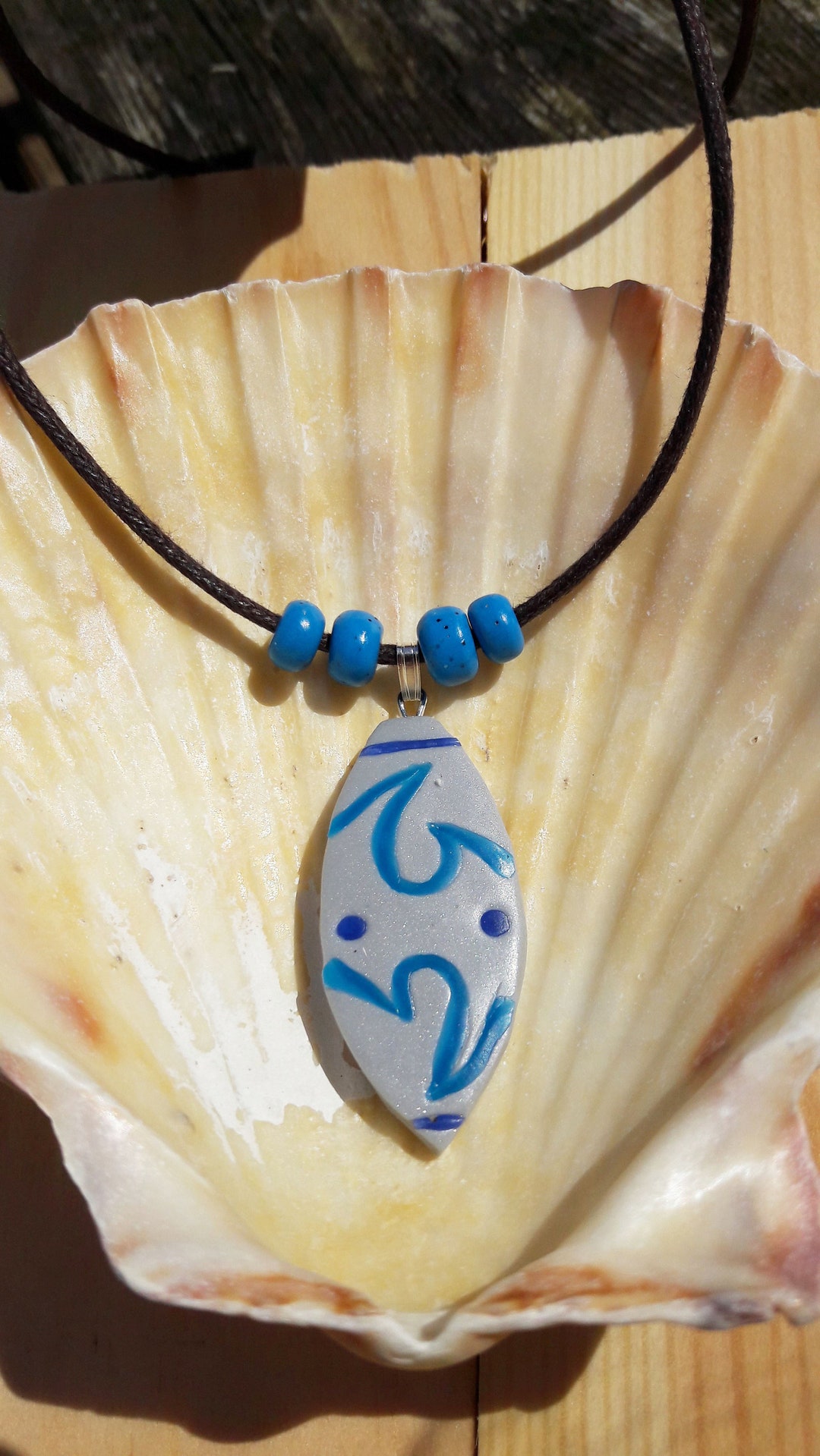 Polymer Clay Surfboard Pendant Handmade Fimo Beach Surf - Etsy