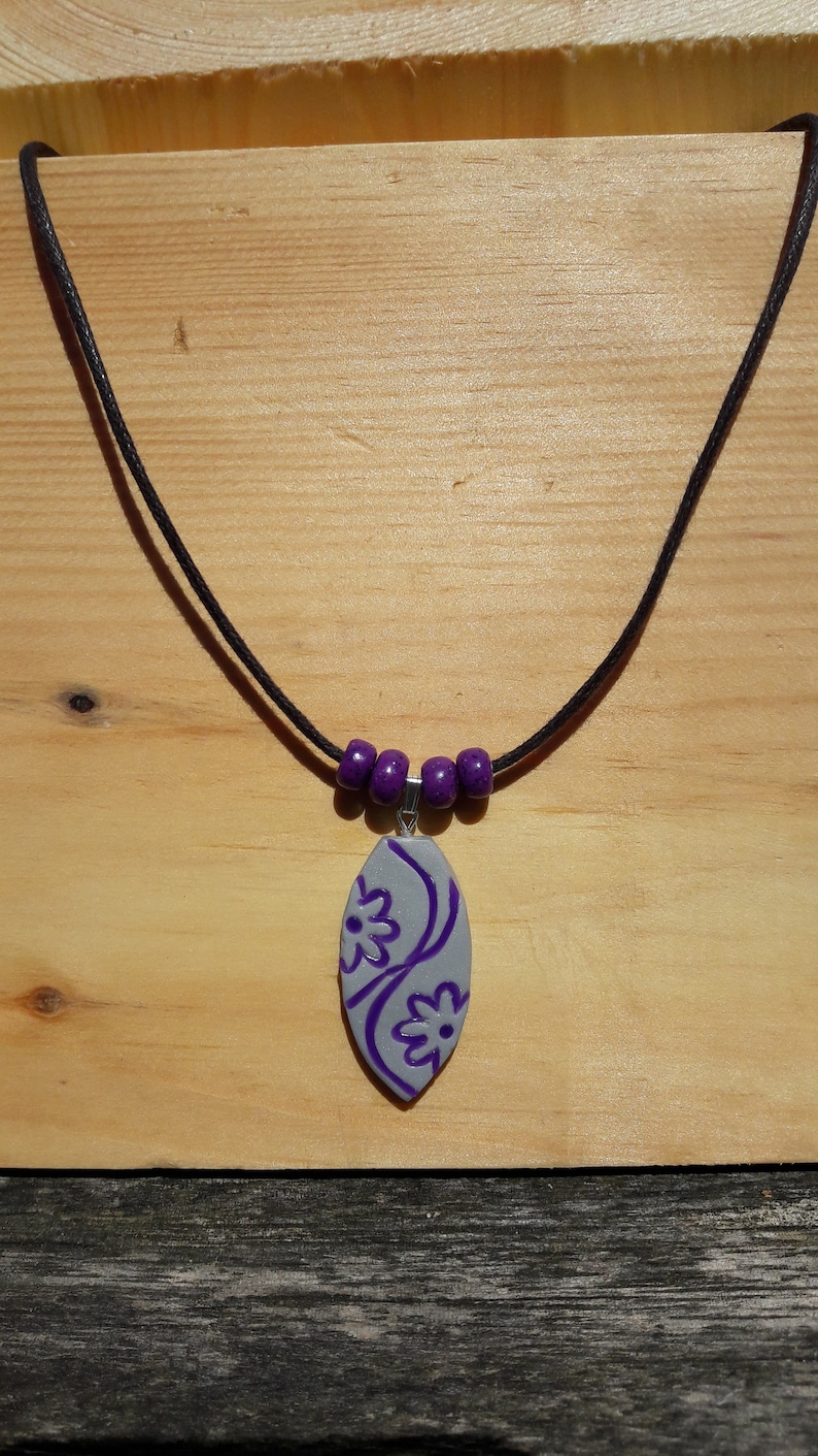Polymer Clay Surfboard Pendant Handmade Fimo Beach Surf Surfer Style ...