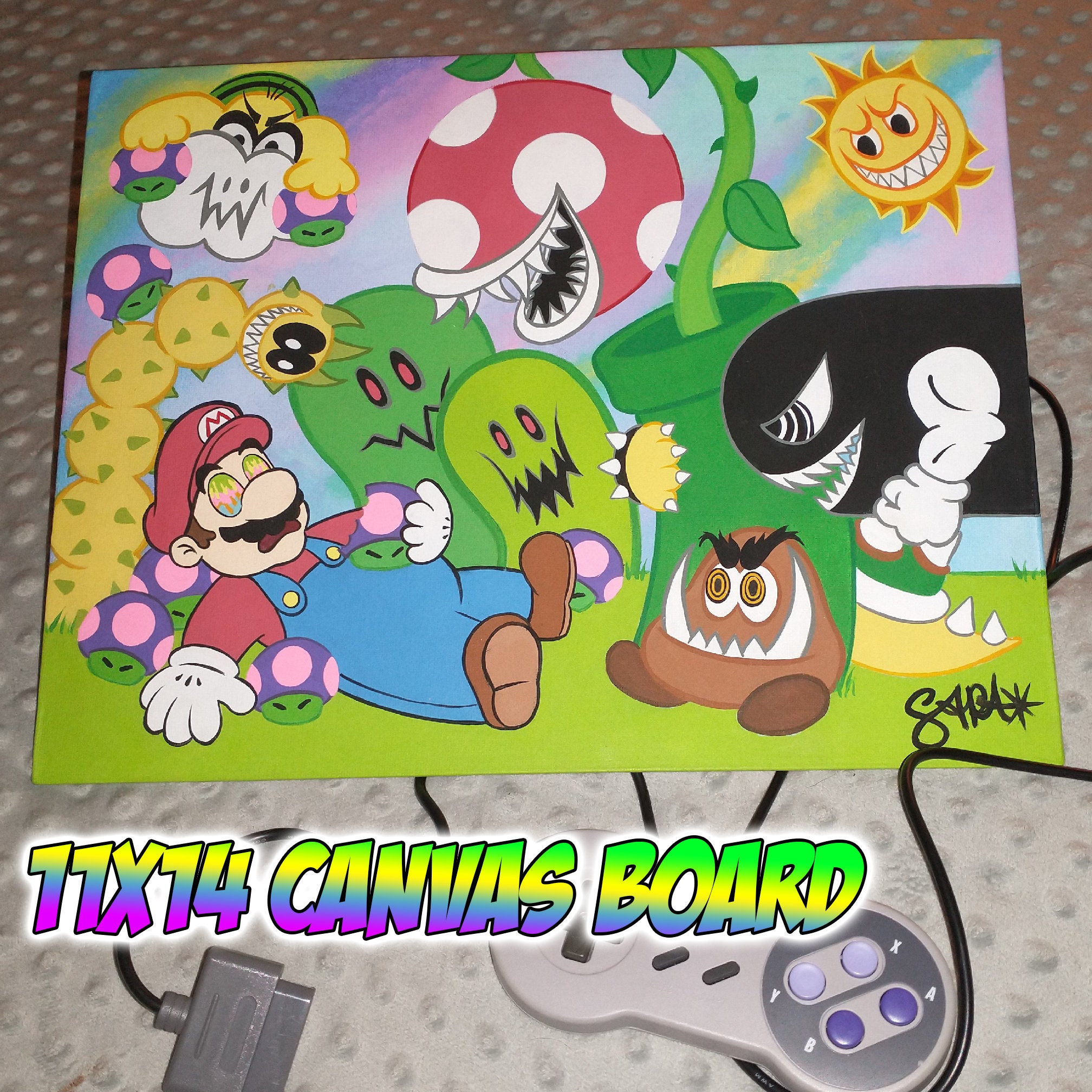 100% Original Custom Video Game Art Hand Painted Made to | Etsy