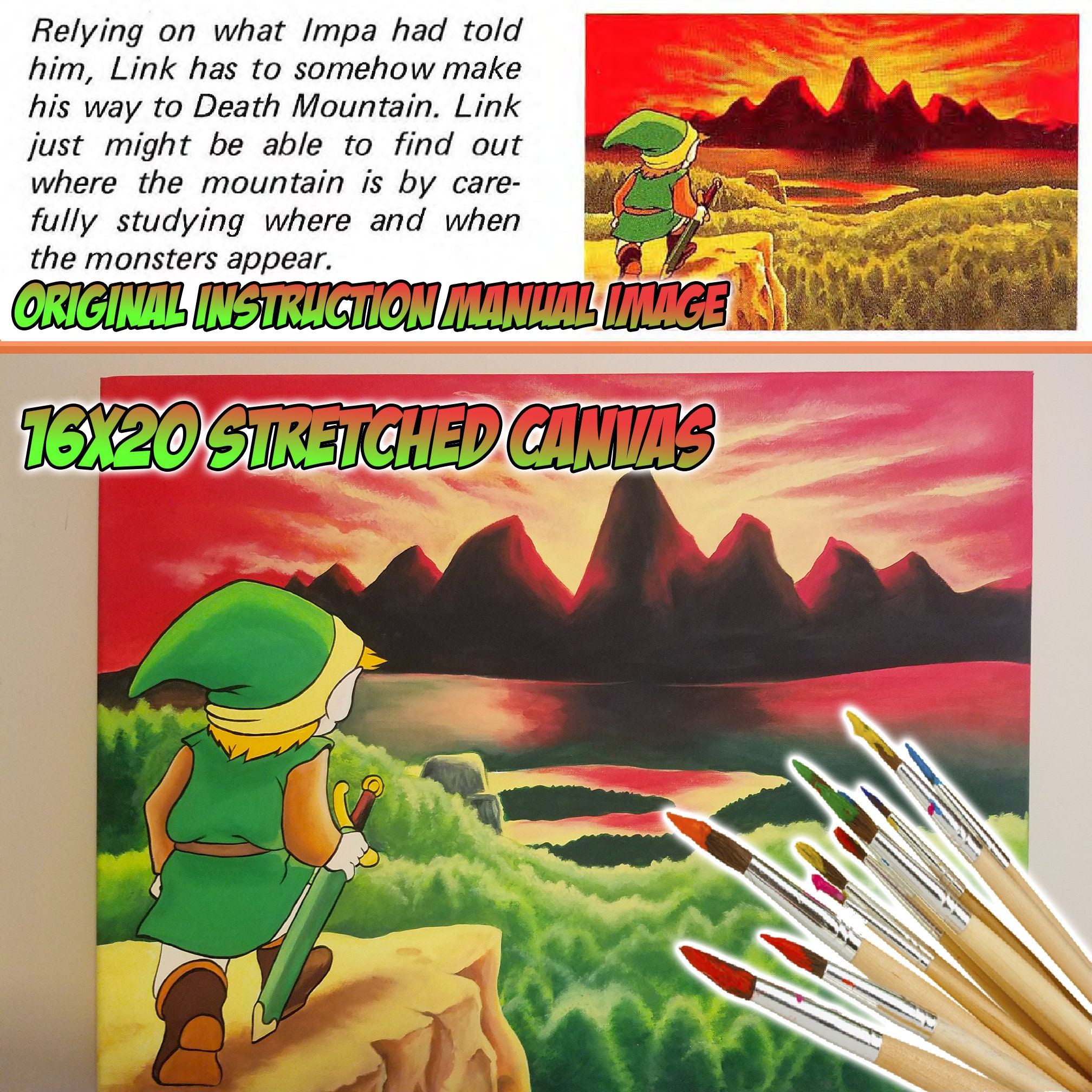 100% Original Custom Video Game Art Hand Painted Made to | Etsy